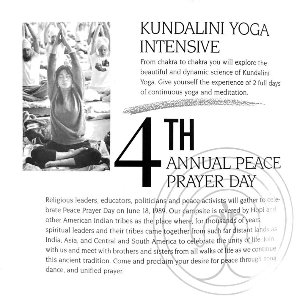 4th Annual Peace Prayer Day (1989) - 3HO International