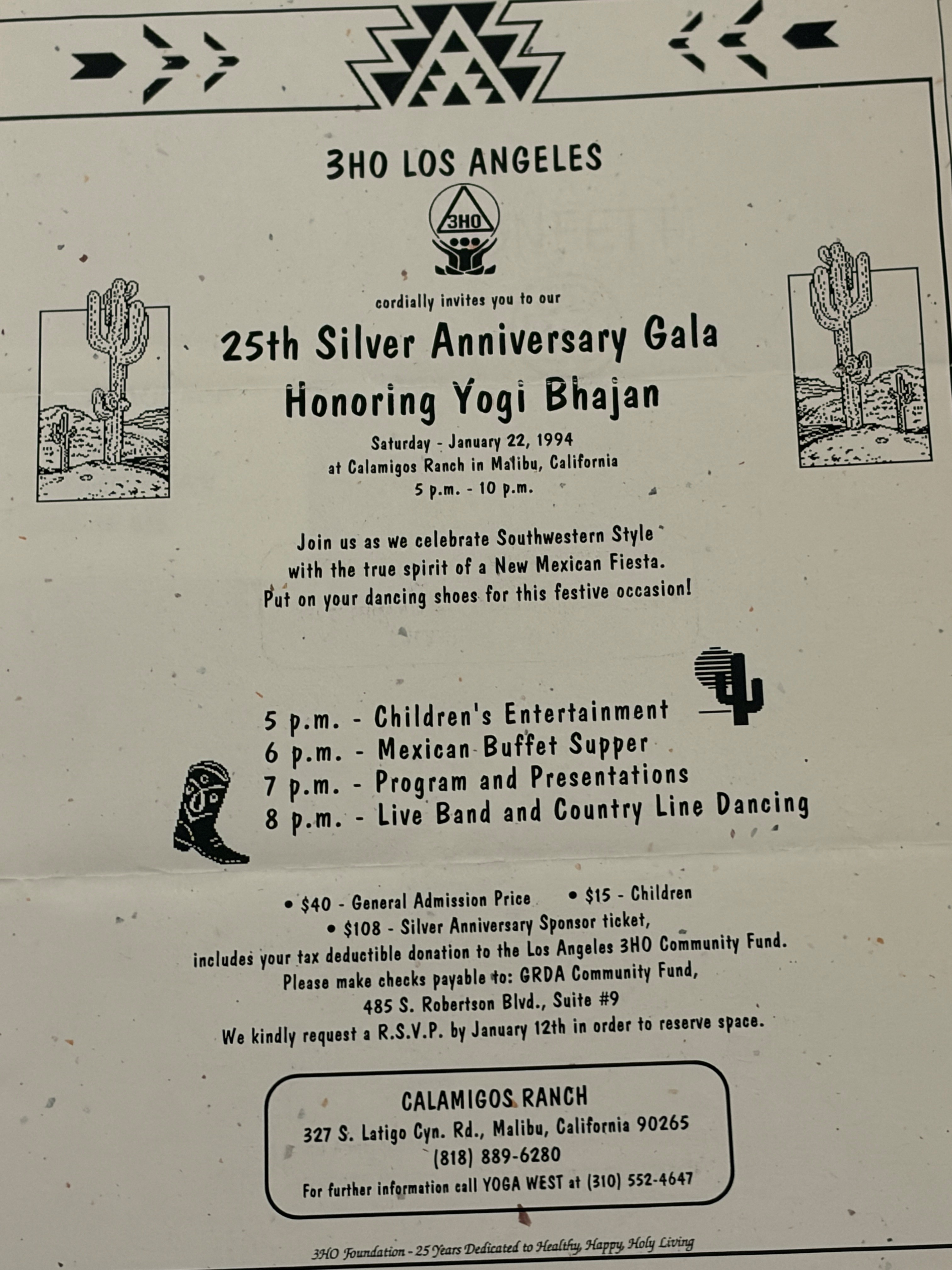3HO 25th Silver Anniversary Gala - 3HO International